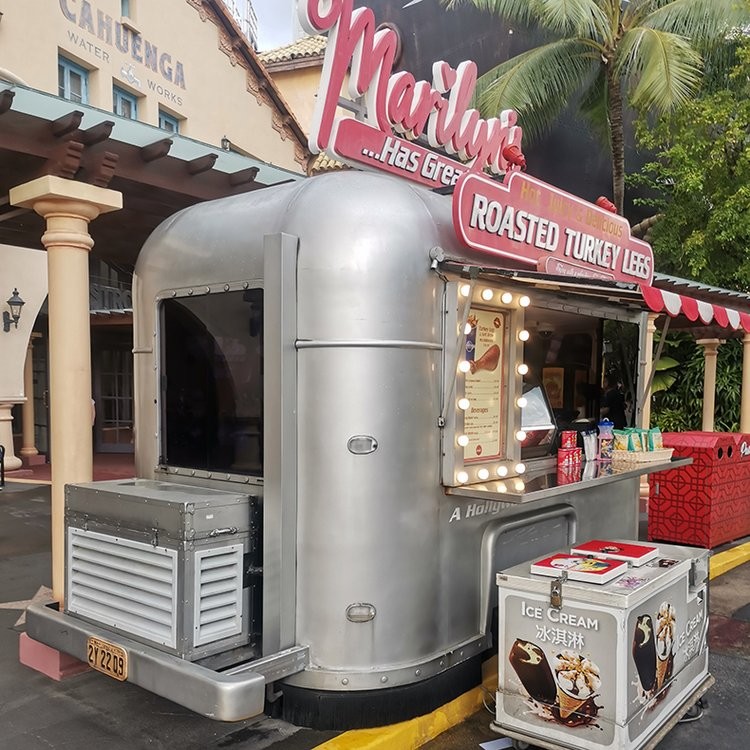 Portable Cold Drink Mobile Snack Trailer Kitchen Food Trailers With 2-4 ...